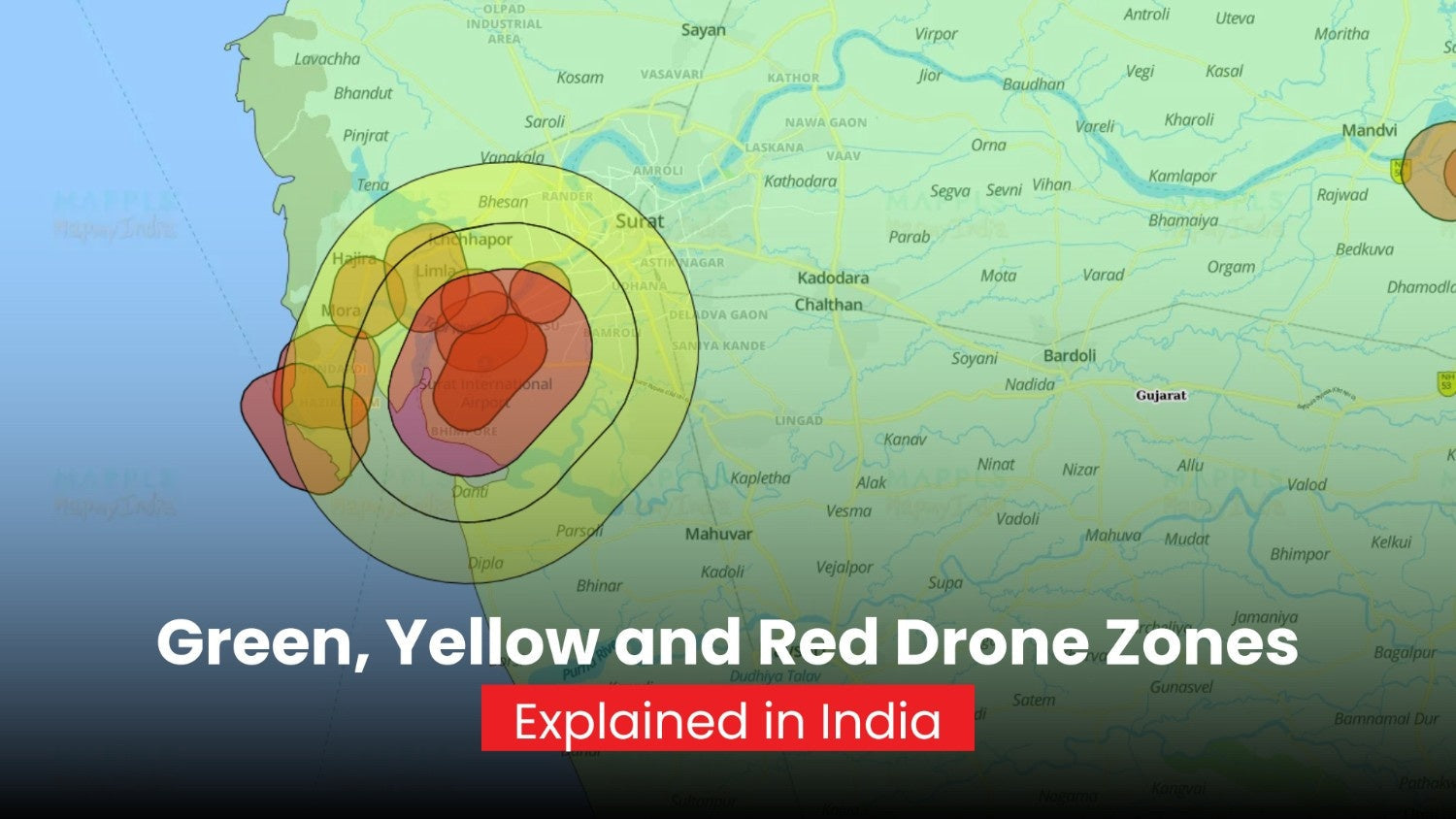 Green, Yellow and Red Drone Zones Explained in India - insideFPV